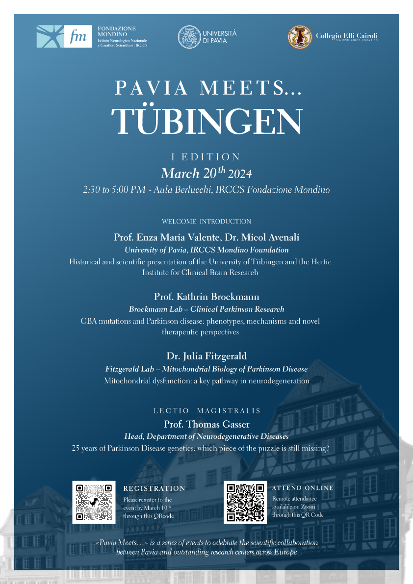 Pavia meets... Tübingen - First edition - March 20, 2024 | Department of Molecular Medicine